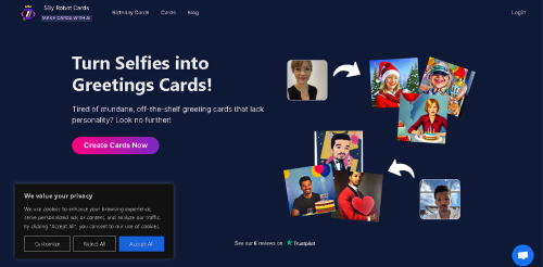 AI Tool - SillyRobotCards AI - AI Tools Arena